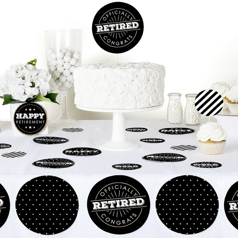 Happy Retirement Giant Circle Confetti Retirement Party - Etsy