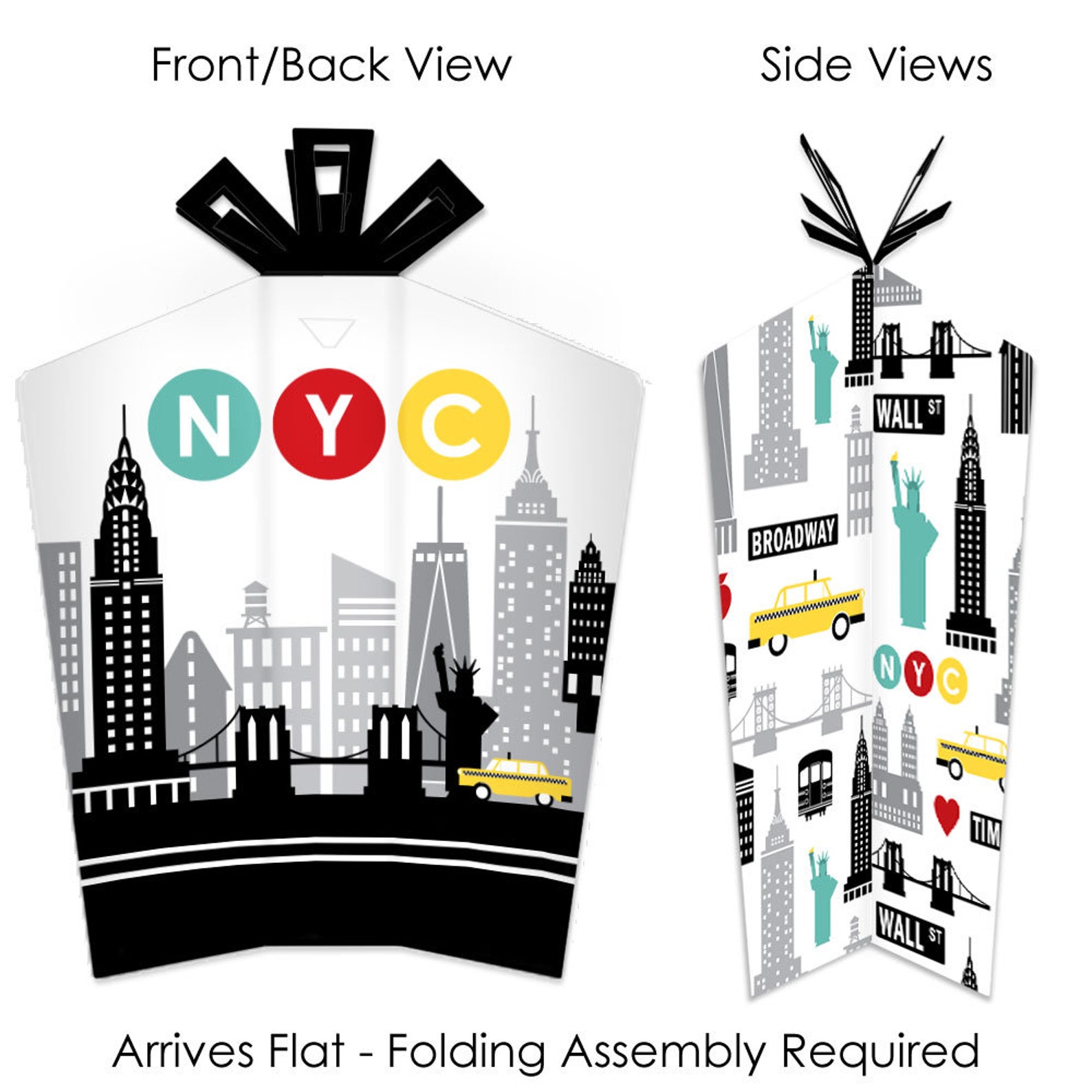 NYC Cityscape Table Decorations New York City Party Fold - Etsy