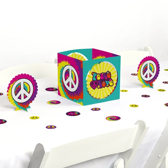60's Hippie - 1960s Groovy Party Centerpiece & Table Decoration Kit ...