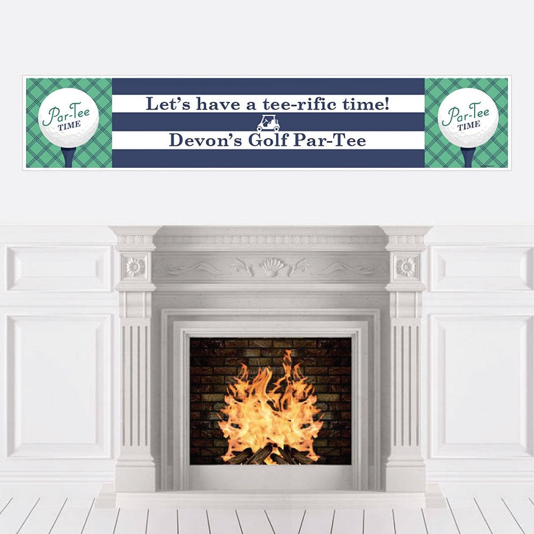 Golf Party Banner - Par-tee Time - Golf Birthday Banner - Retirement ...