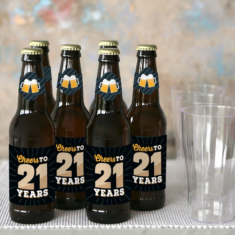 Cheers And Beers To 21 Years 21st Birthday Party Decorations Etsy