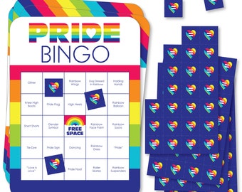 Pride Flag BINGO Printable Party Game LGBTQIA // BINGO Cards - Etsy