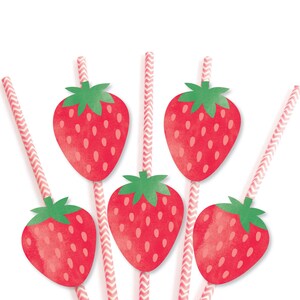 Berry Sweet Strawberry - Paper Straw Decor - Fruit Themed Birthday ...
