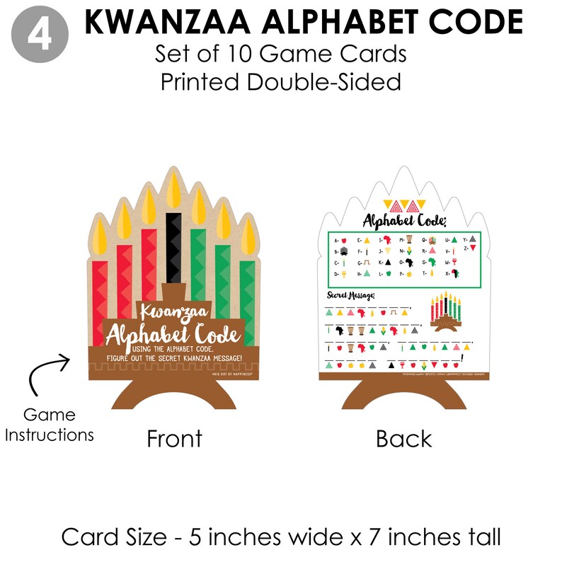 Happy Kwanzaa - 4 African Heritage Games - 10 Cards Each - Kwanzaa A-Z ...
