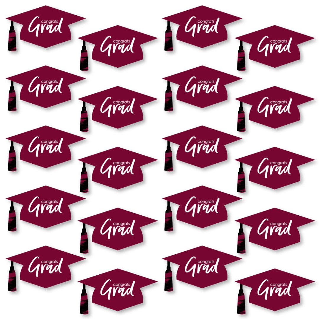 Maroon Grad - Best is yet to Come - DIY Large Graduation Cap Die-cut ...