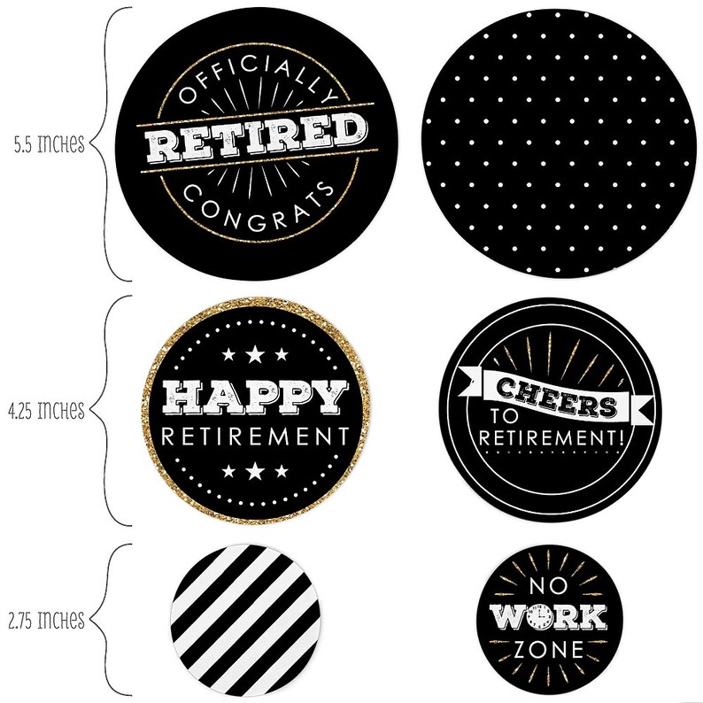 Happy Retirement Giant Circle Confetti Retirement Party | Etsy