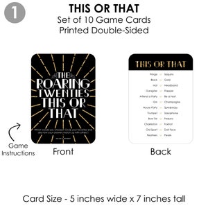 Roaring 20’s - 4 1920s Art Deco Jazz Party Games - 10 Cards Each ...