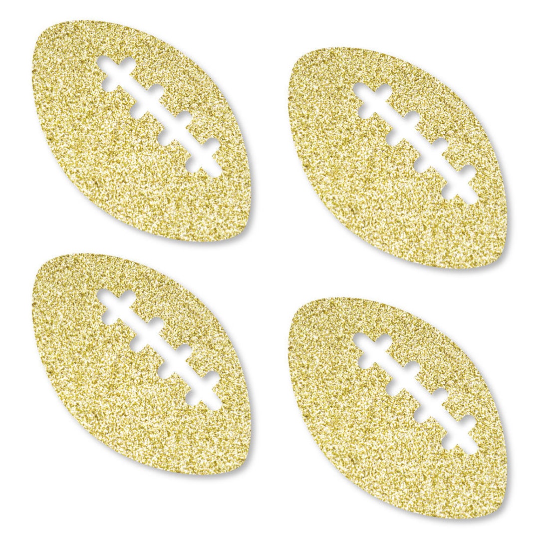 Gold Glitter Football - No-mess Real Gold Glitter Cut-outs - Baby ...