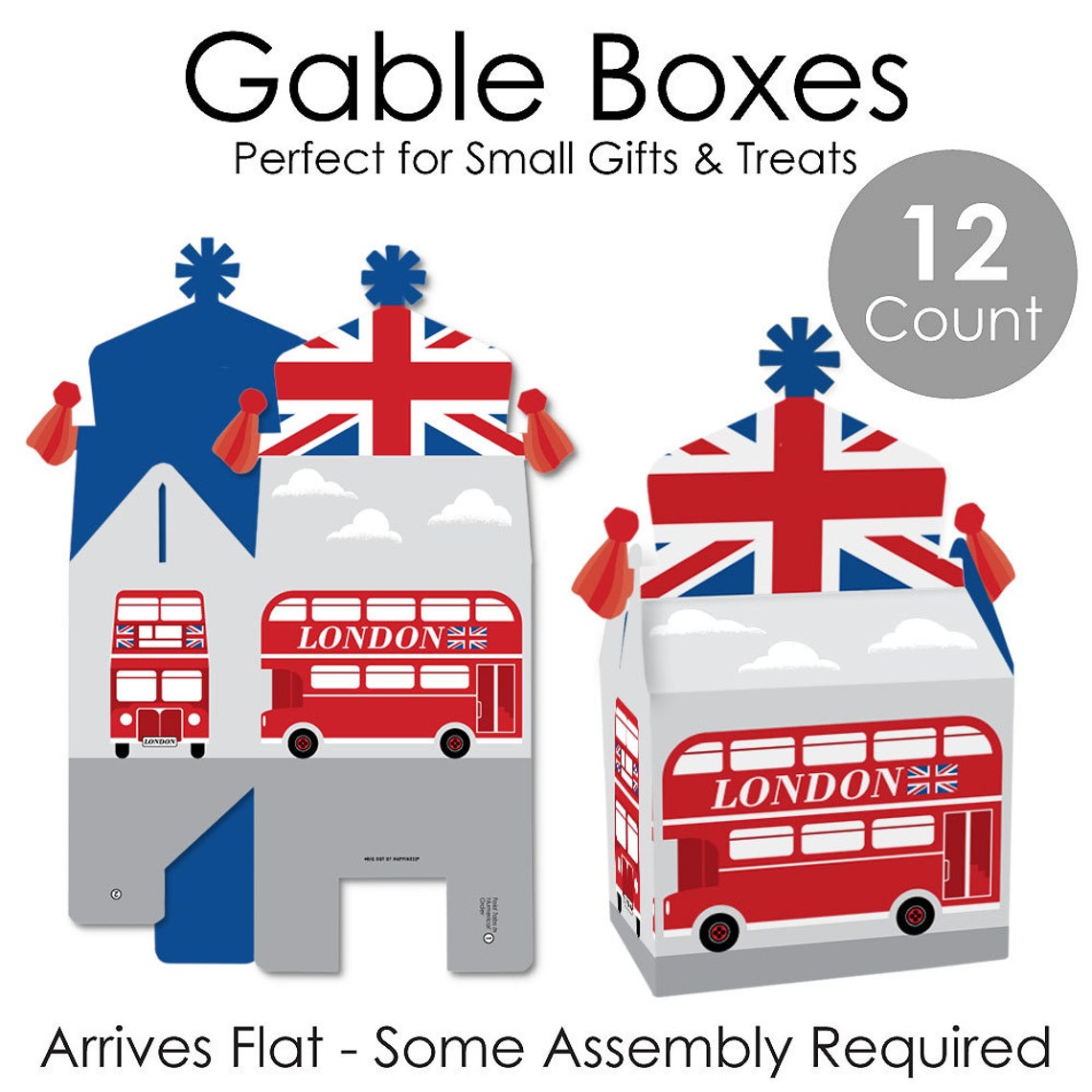 Cheerio London Treat Box Party Favors British UK Party | Etsy