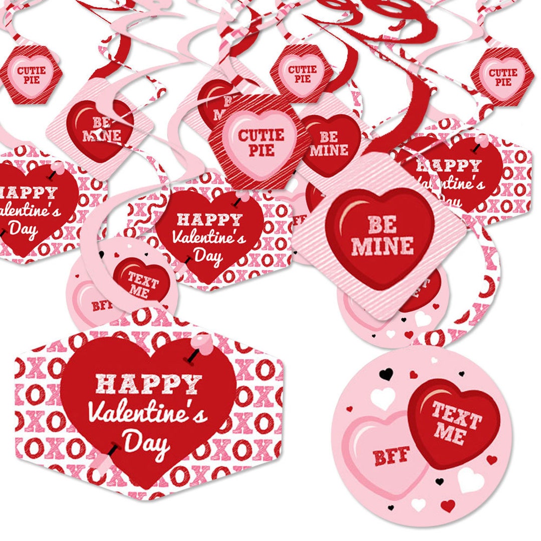 Conversation Hearts - Valentine’s Day Party Hanging Decor - Party ...