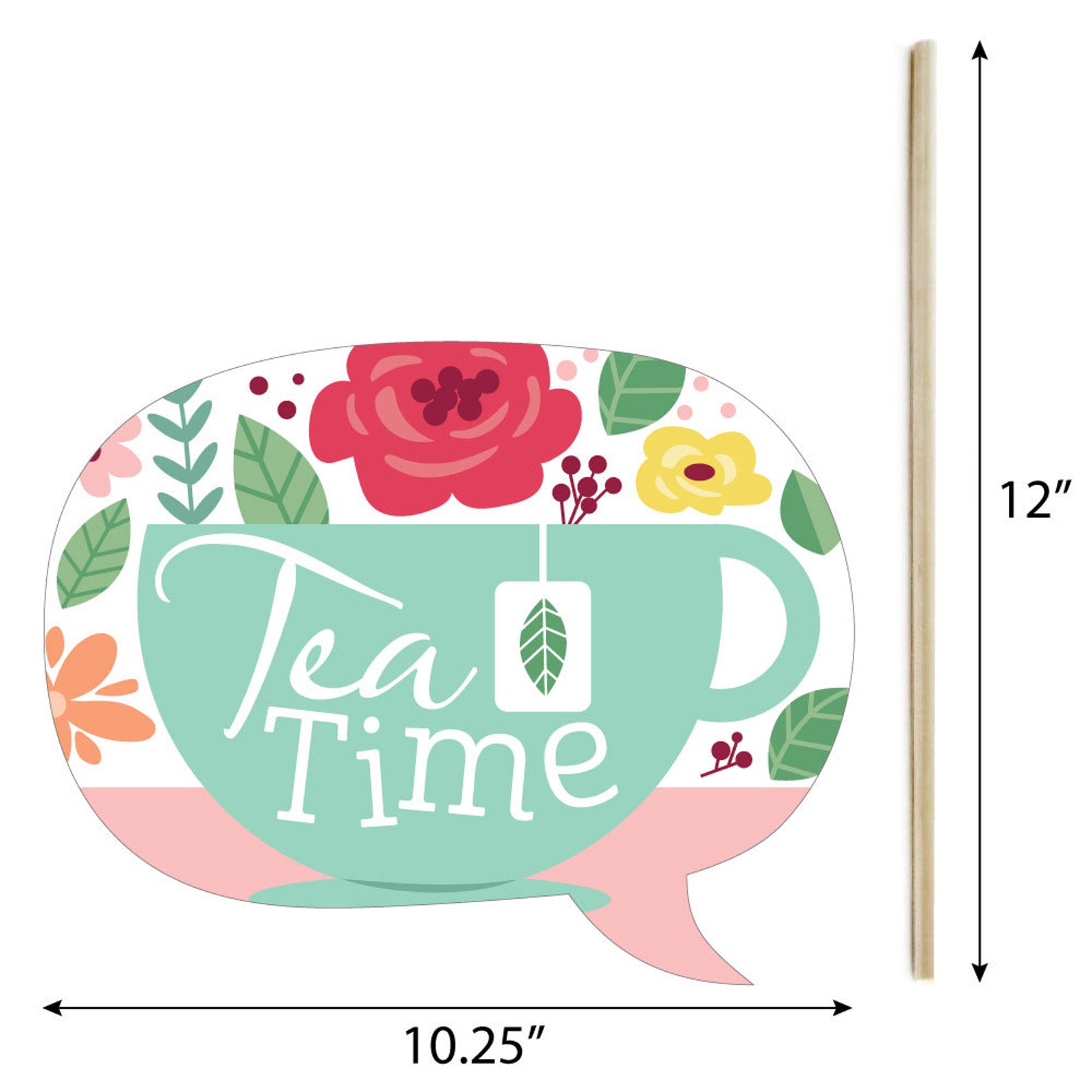 Floral Lets Par-tea 20 Piece Garden Tea Party Photo Booth - Etsy