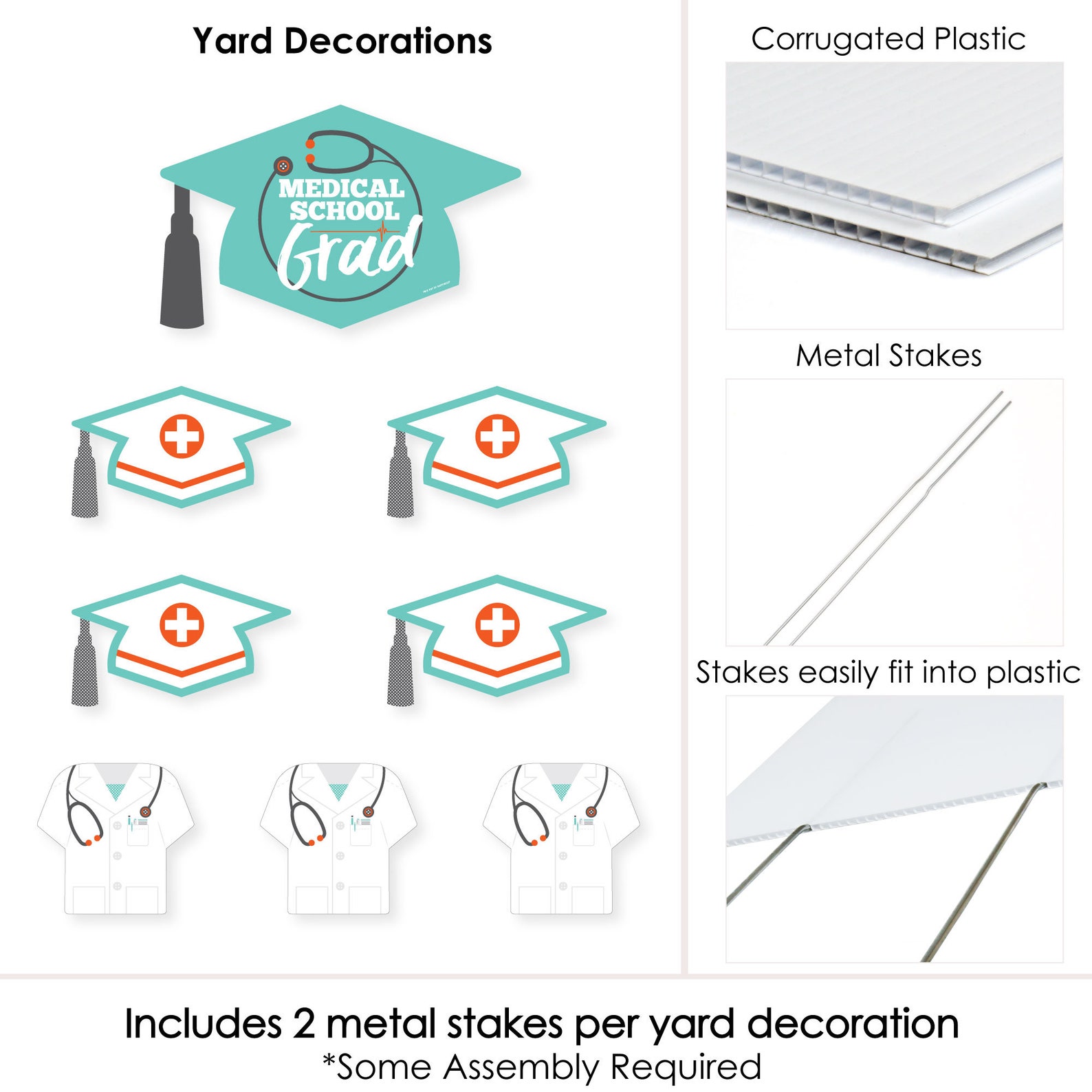 Medical School Grad Yard Sign and Outdoor Lawn Decorations | Etsy