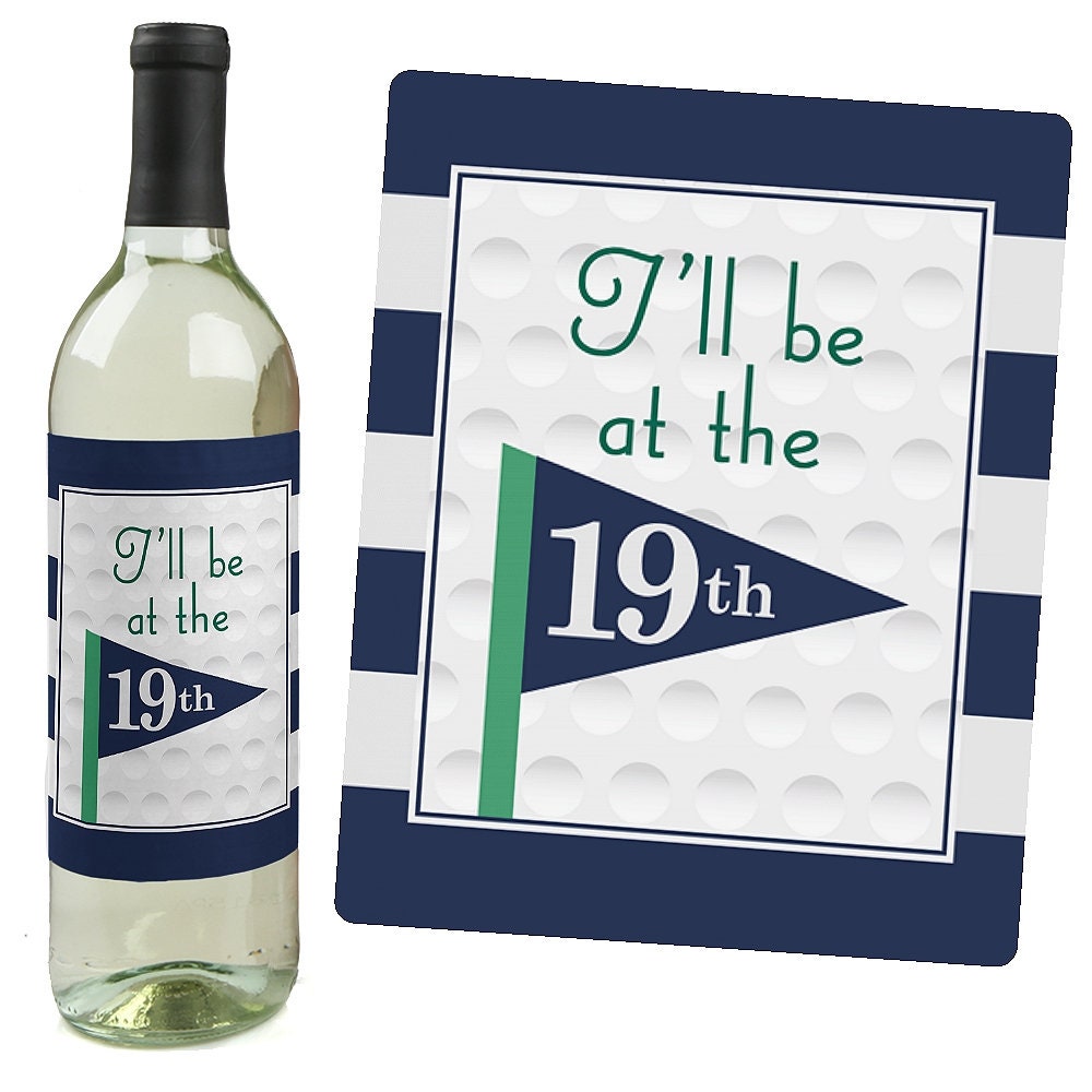 Golf Wine Bottle Labels Par-tee Time Golf Wine Labels for | Etsy