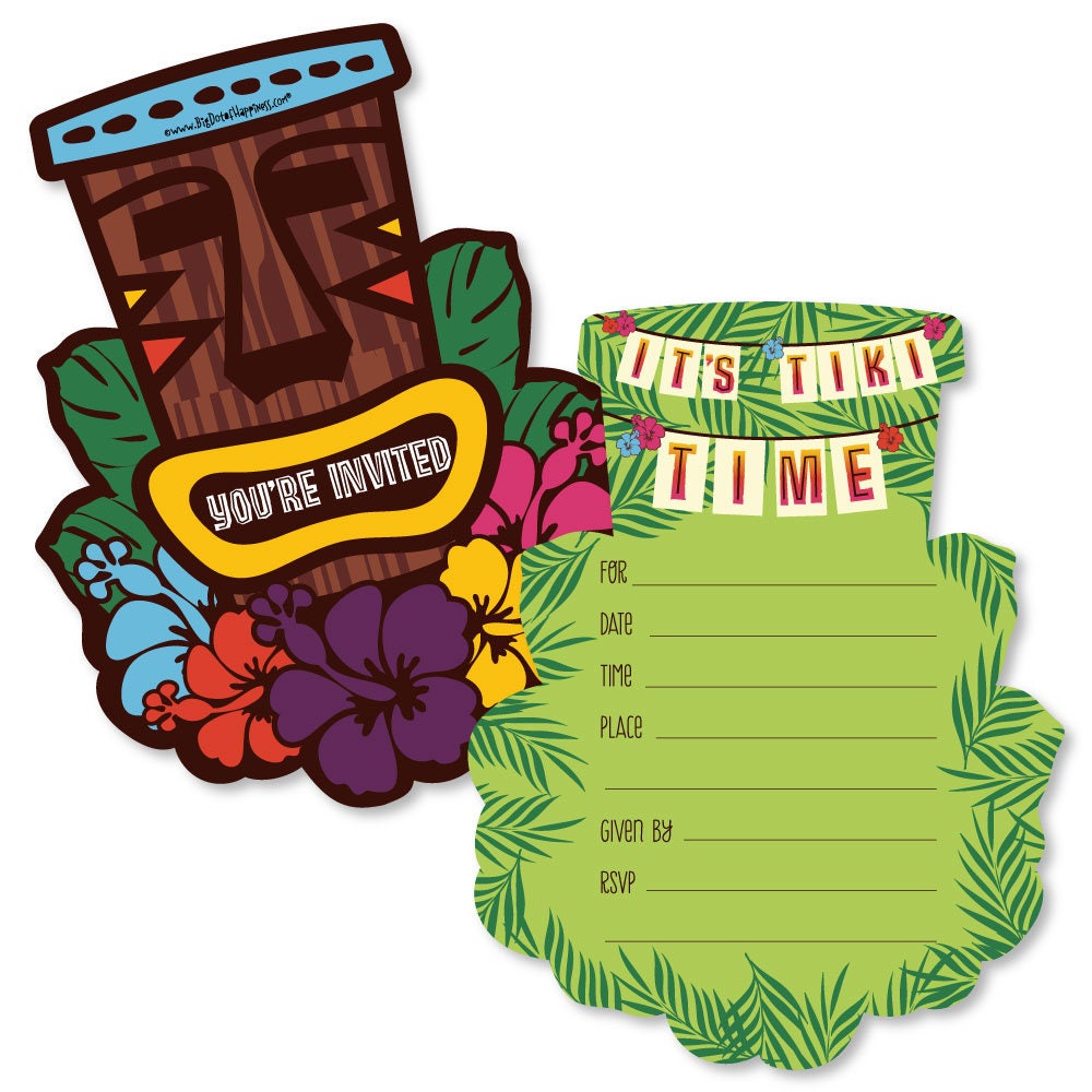 Blank Luau Invitation Borders