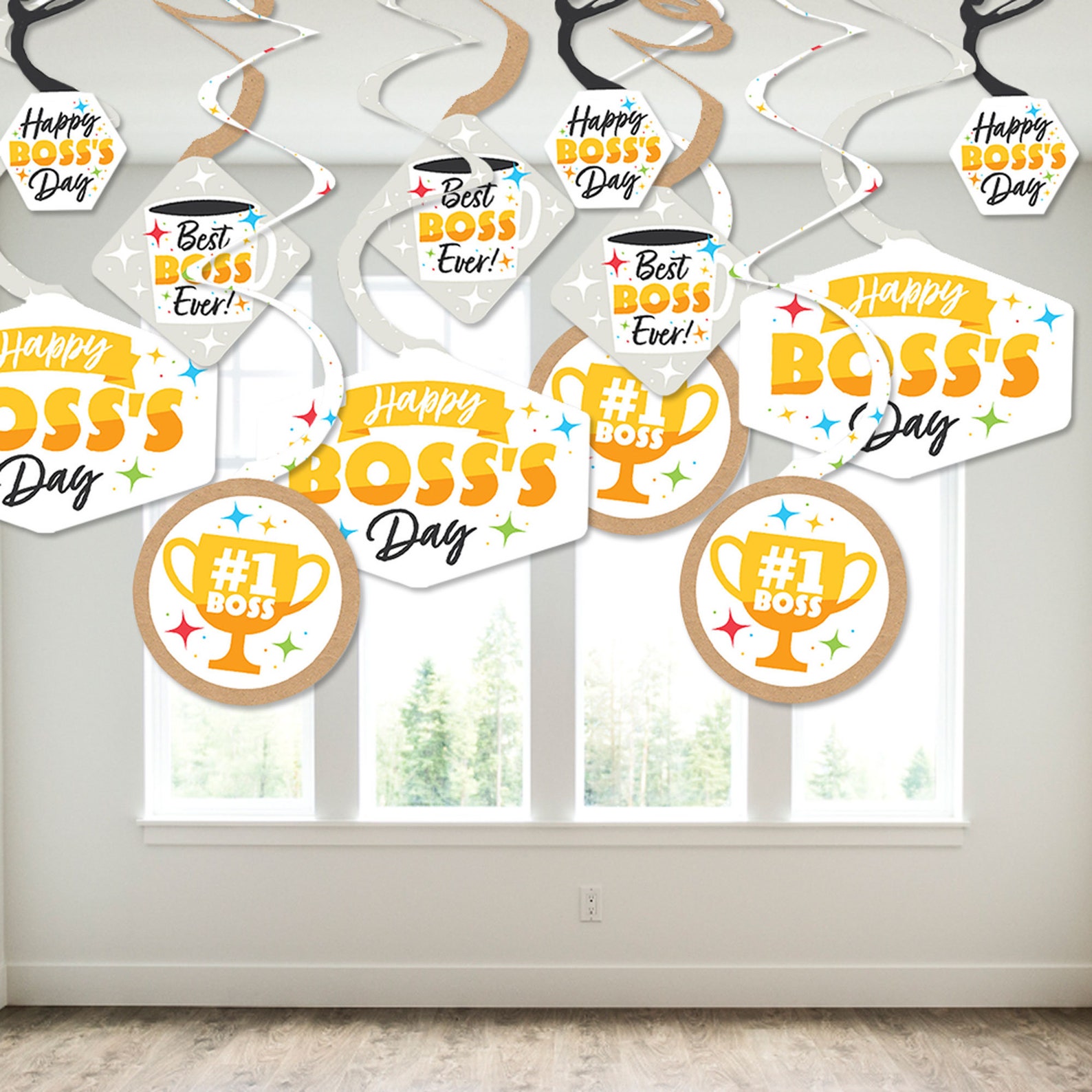 Happy Boss's Day - Best Boss Ever Hanging Decor - Party Decoration ...