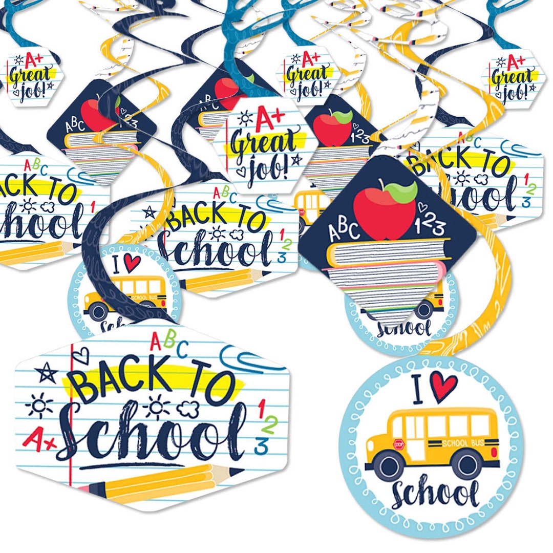 Back to School - First Day of School Classroom Hanging Decor - Party ...
