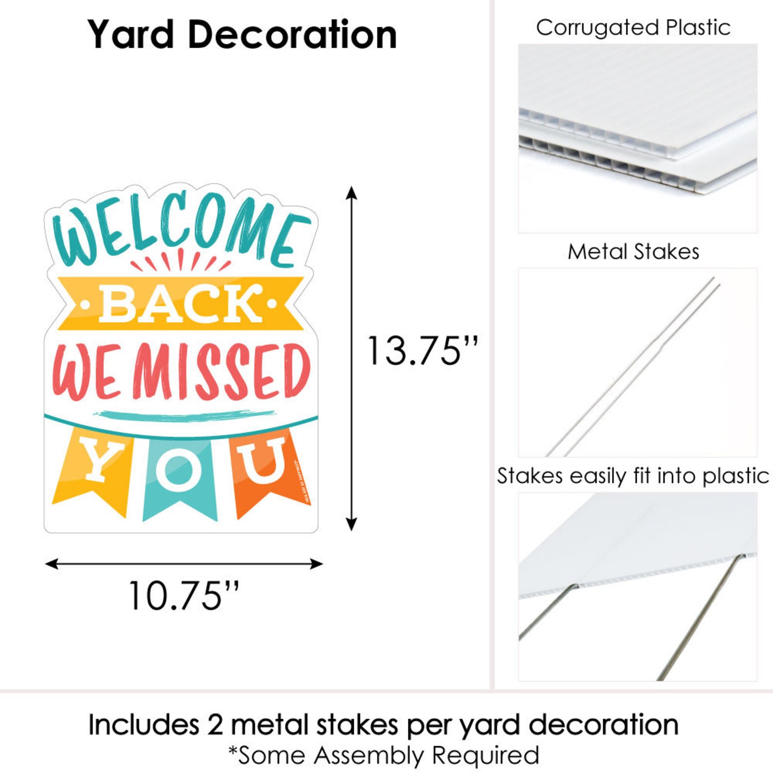 Welcome Back Outdoor Lawn Sign We Missed You Yard Sign 1 - Etsy