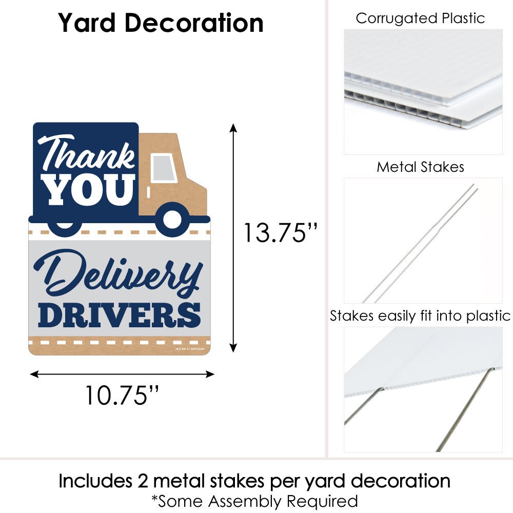 Thank You Delivery Drivers - Outdoor Lawn Sign - Appreciation Yard Sign ...