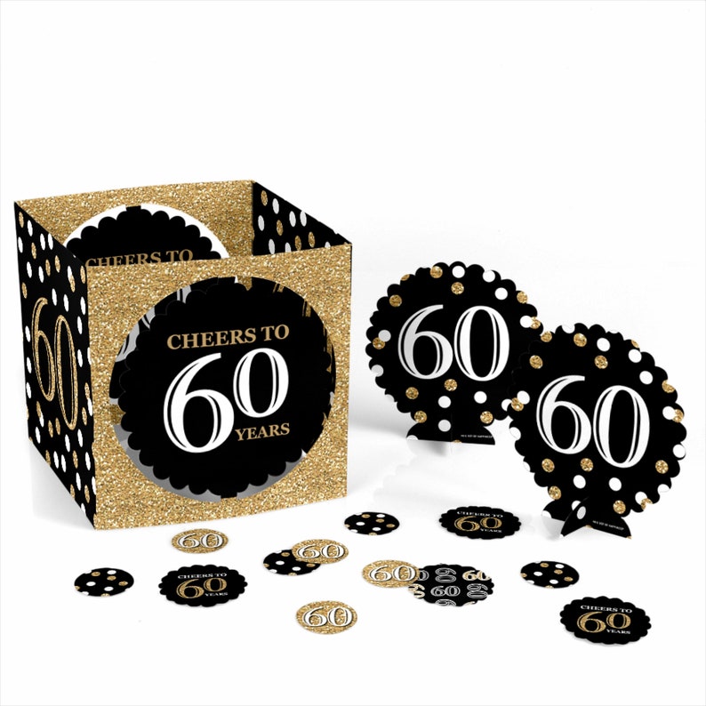 60th Birthday Party - Centerpiece Table Decoration Kit - Adult 60th ...