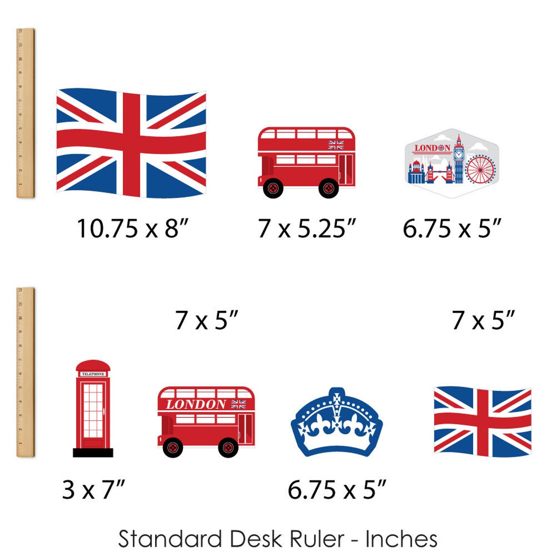 Cheerio London British UK Party Centerpiece Sticks | Etsy