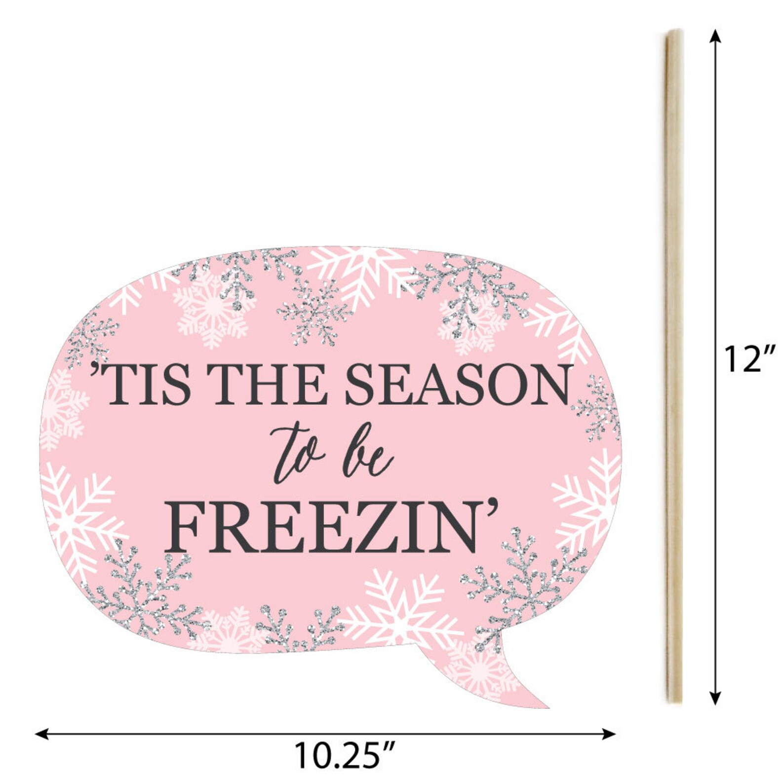 Funny Pink Winter Wonderland Holiday Snowflake Birthday - Etsy