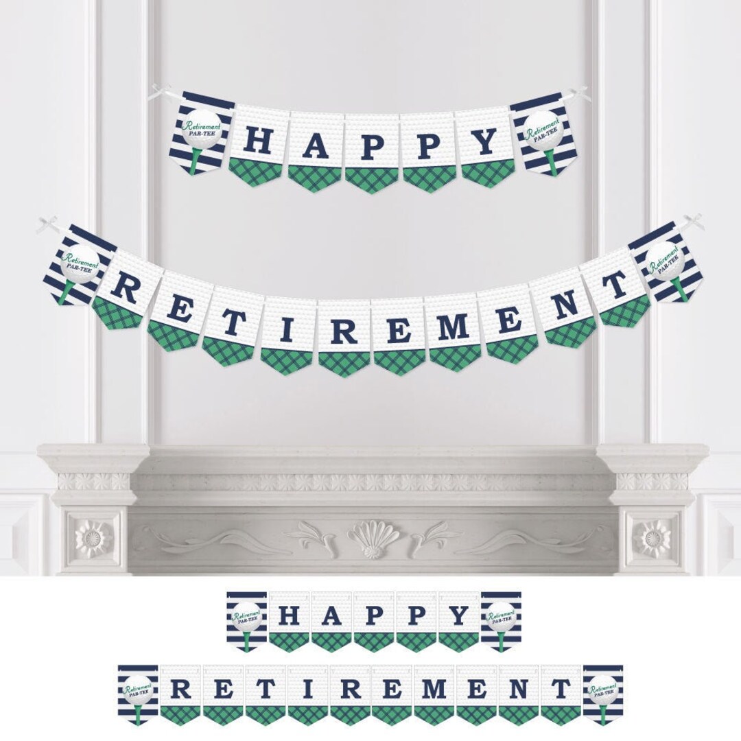 Par-tee Time - Golf - Retirement Party Bunting Banner - Golf Party ...