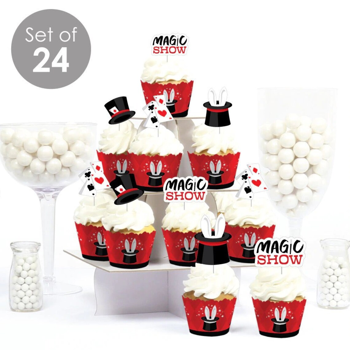 Ta-da Magic Show Cupcake Decoration Magical Birthday - Etsy