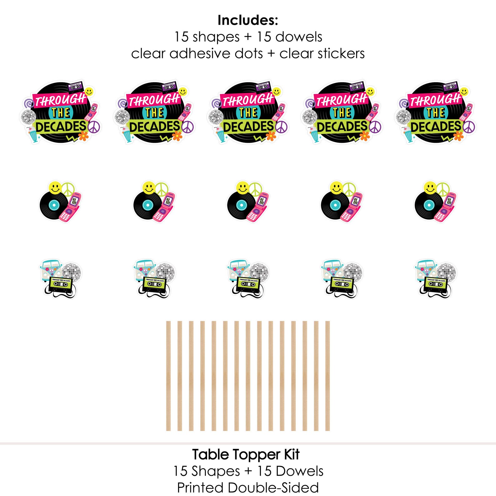 Through the Decades 50s 60s 70s 80s and 90s Party | Etsy