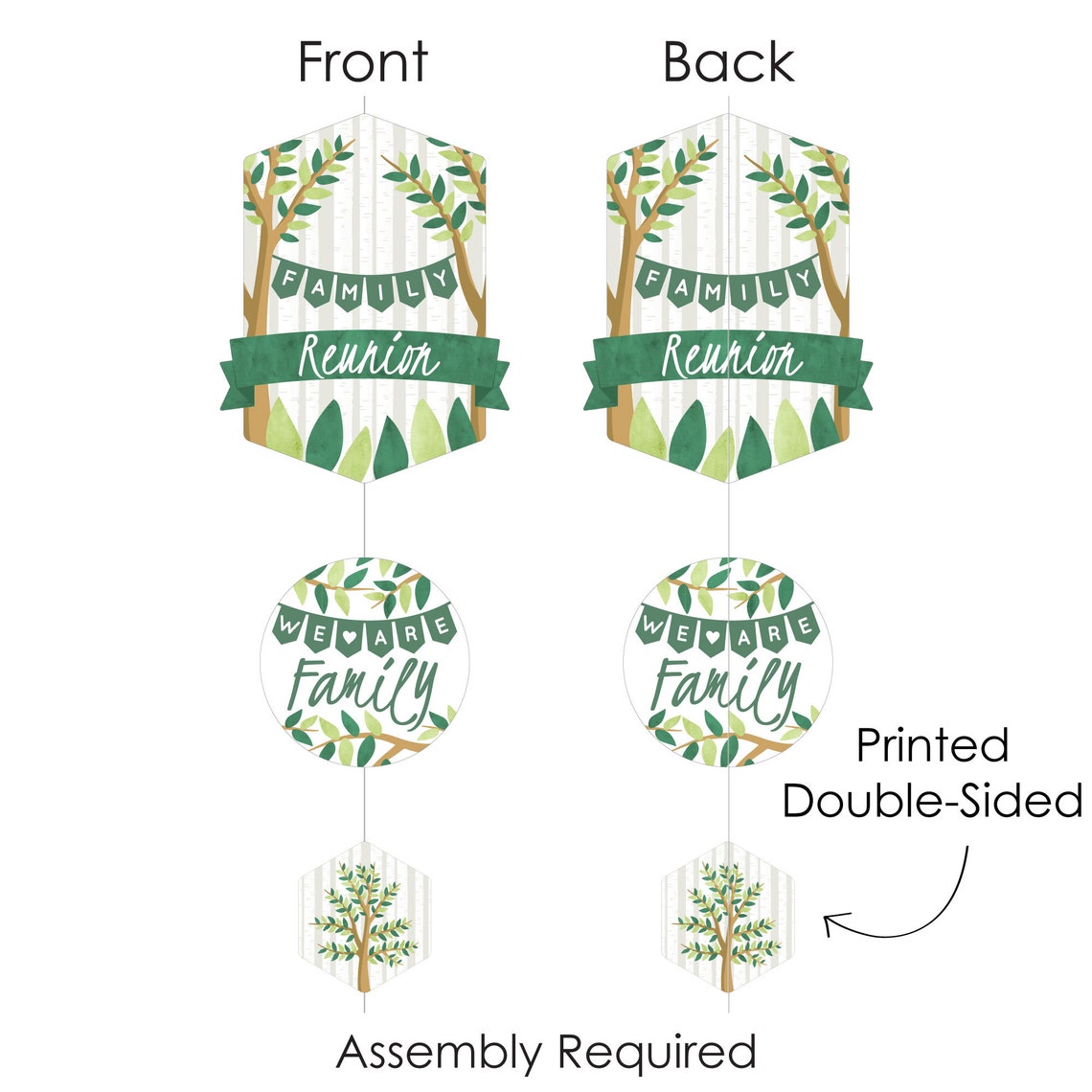 Family Tree Reunion Family Gathering Party DIY Dangler - Etsy