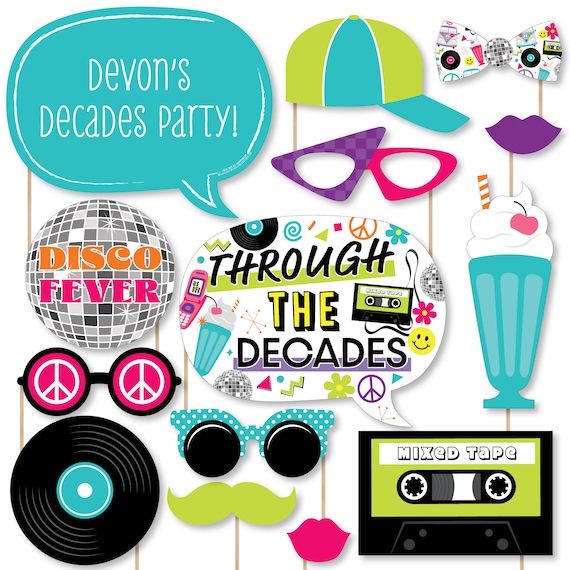 Through the Decades - Personalized 50s, 60s, 70s, 80s, and 90s Party ...