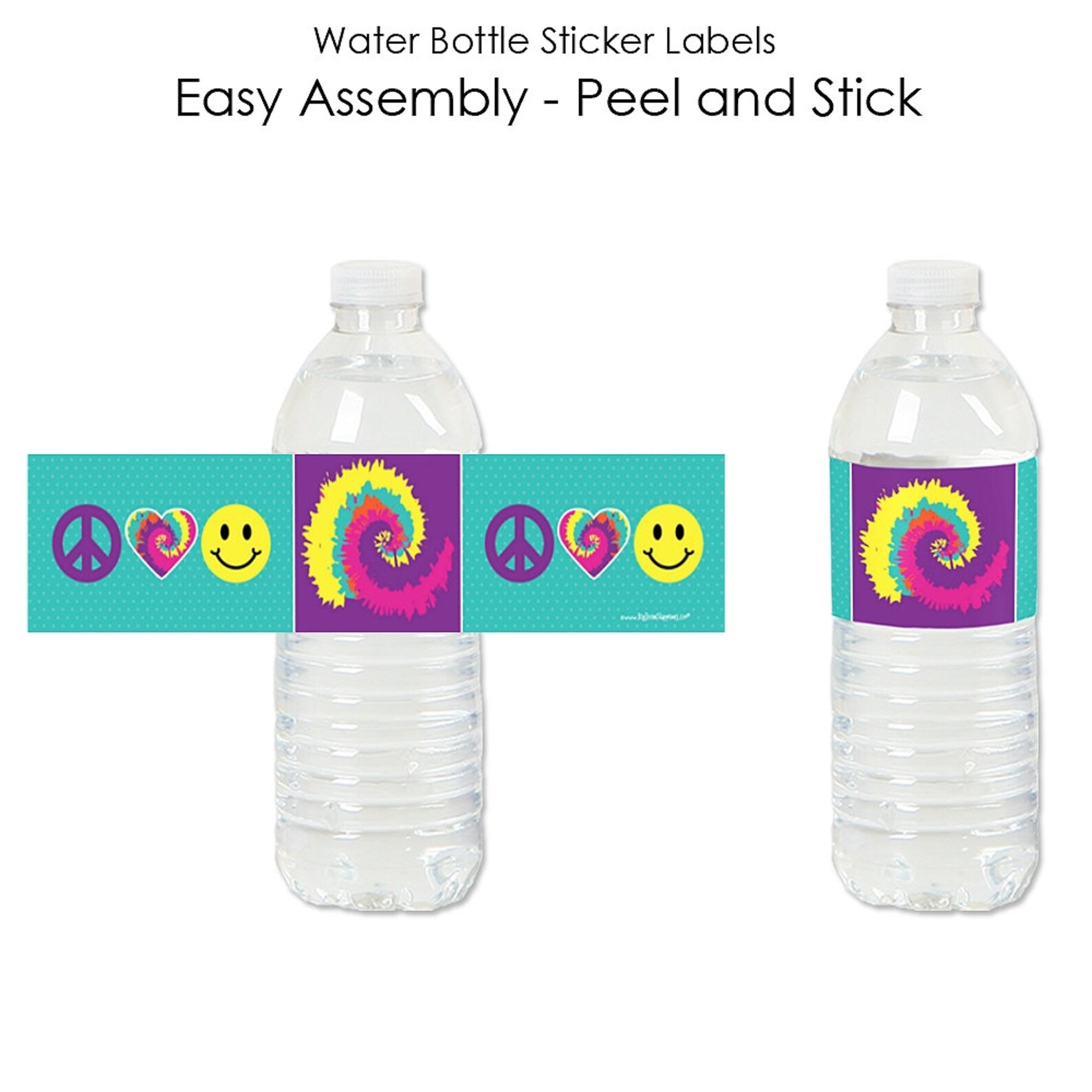 60's Hippie Water Bottle Sticker Labels Waterproof - Etsy