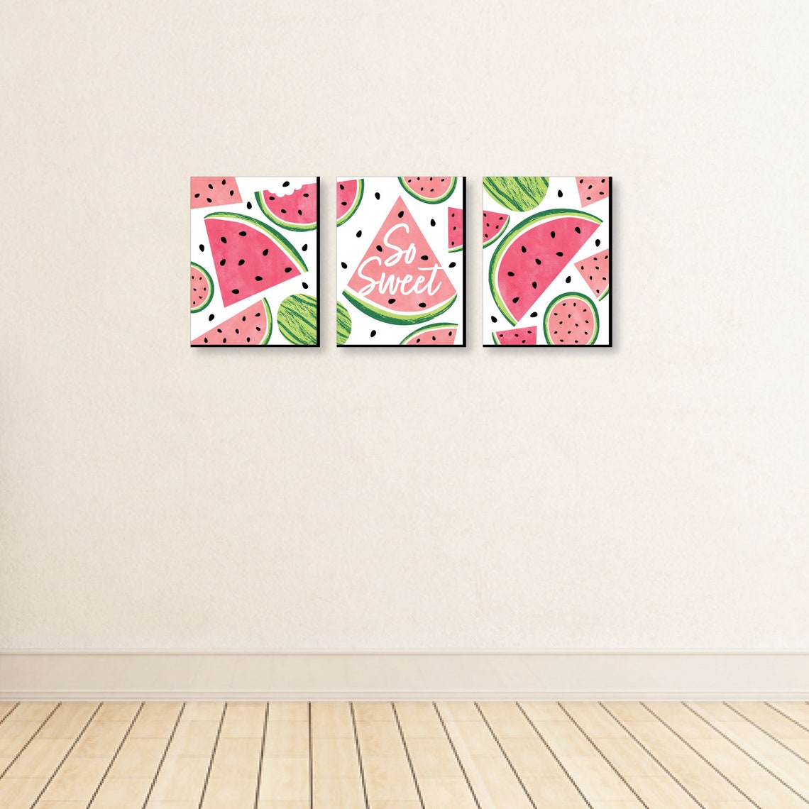 Sweet Watermelon - Fruit Kitchen Wall Art and Kids Room Decor - 7.5 X ...