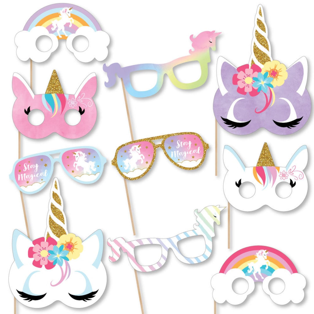 Rainbow Unicorn - Baby Shower or Birthday Props - Magical Unicorn Photo ...
