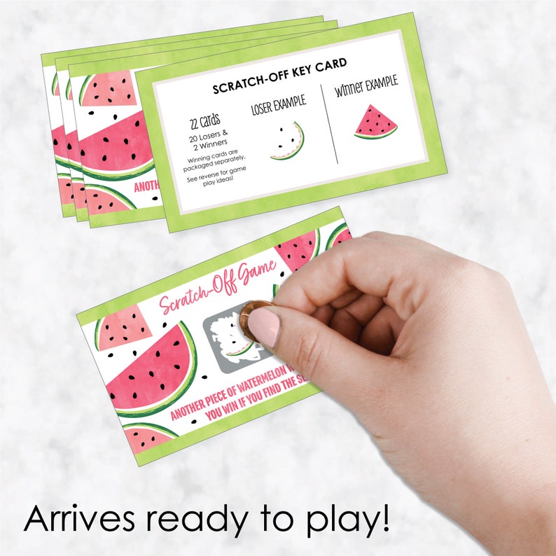 Sweet Watermelon Fruit Party Game Scratch off Cards 22 - Etsy