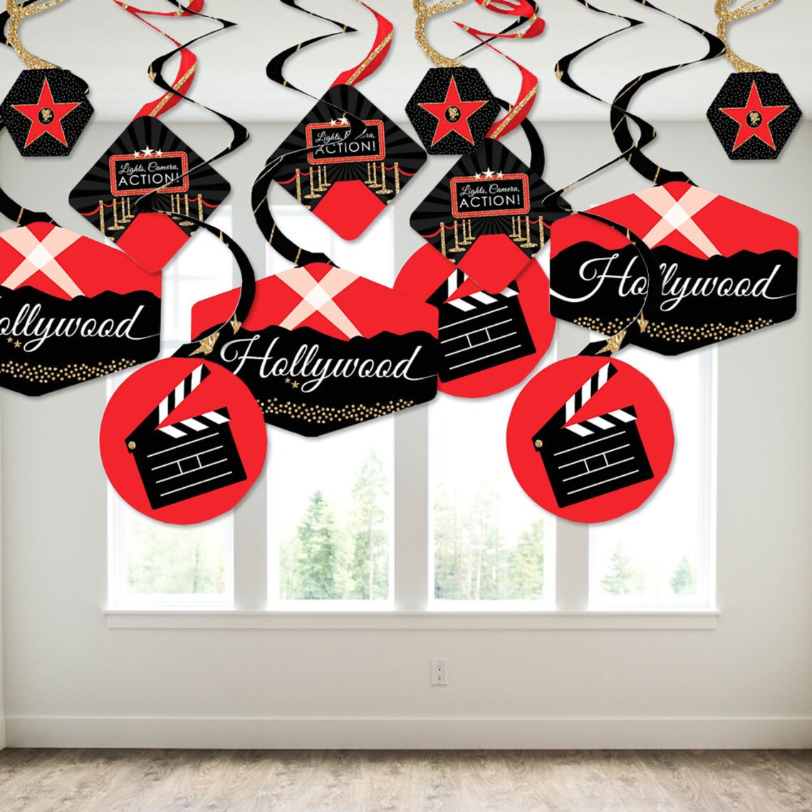 Red Carpet Hollywood Movie Night Party Hanging Decor Party | Etsy