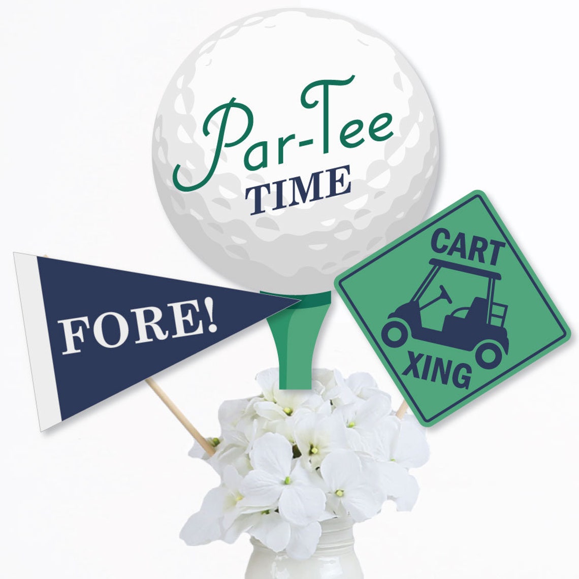 Par-tee Time Golf Centerpiece Sticks Golf Birthday or - Etsy