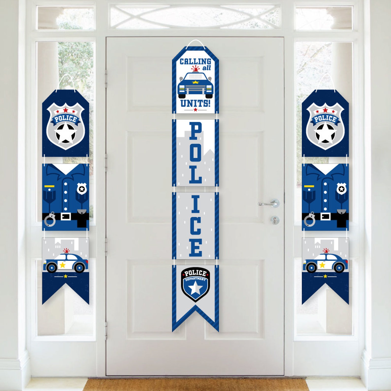 Calling All Units Police Hanging Vertical Paper Door - Etsy