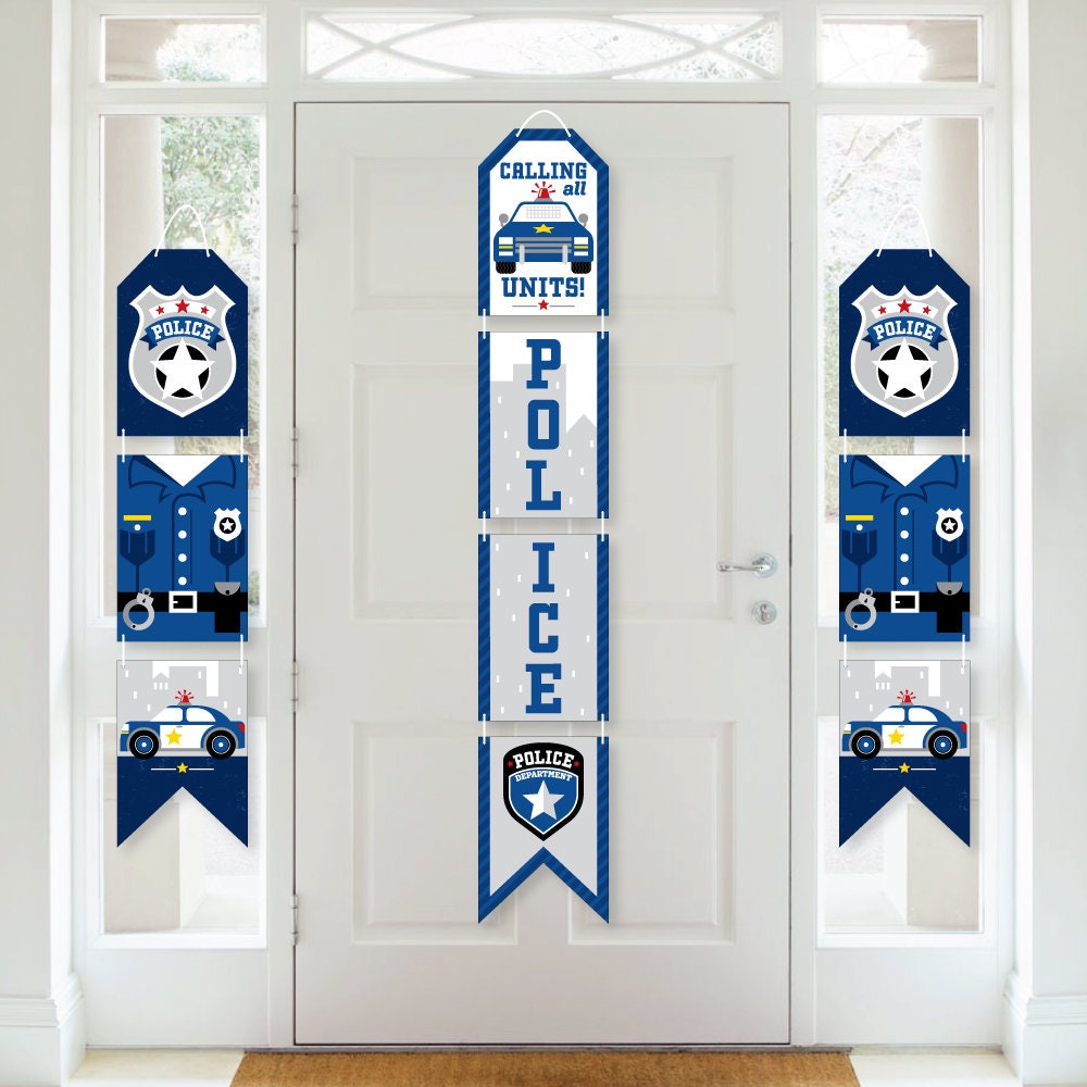 Calling All Units Police Hanging Vertical Paper Door | Etsy