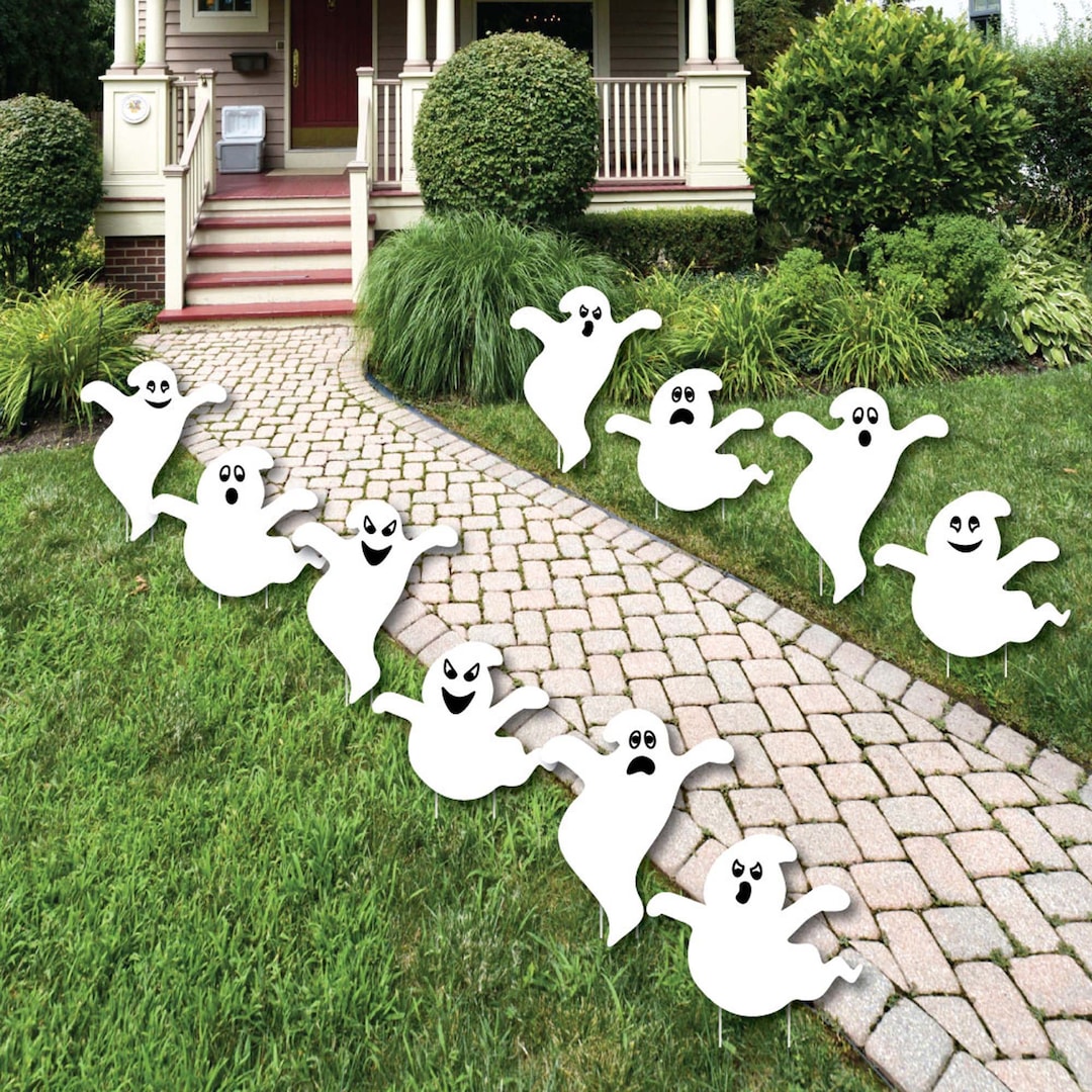 Spooky Ghost - Ghost Shape Lawn Decoration Signs - Outdoor Halloween ...