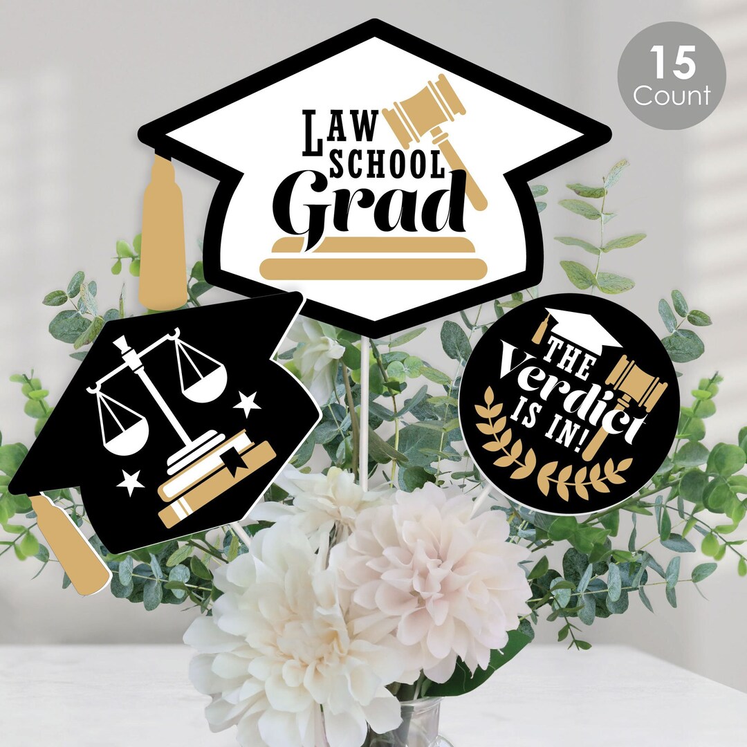 Law School Grad - Future Lawyer Graduation Party Centerpiece Sticks ...