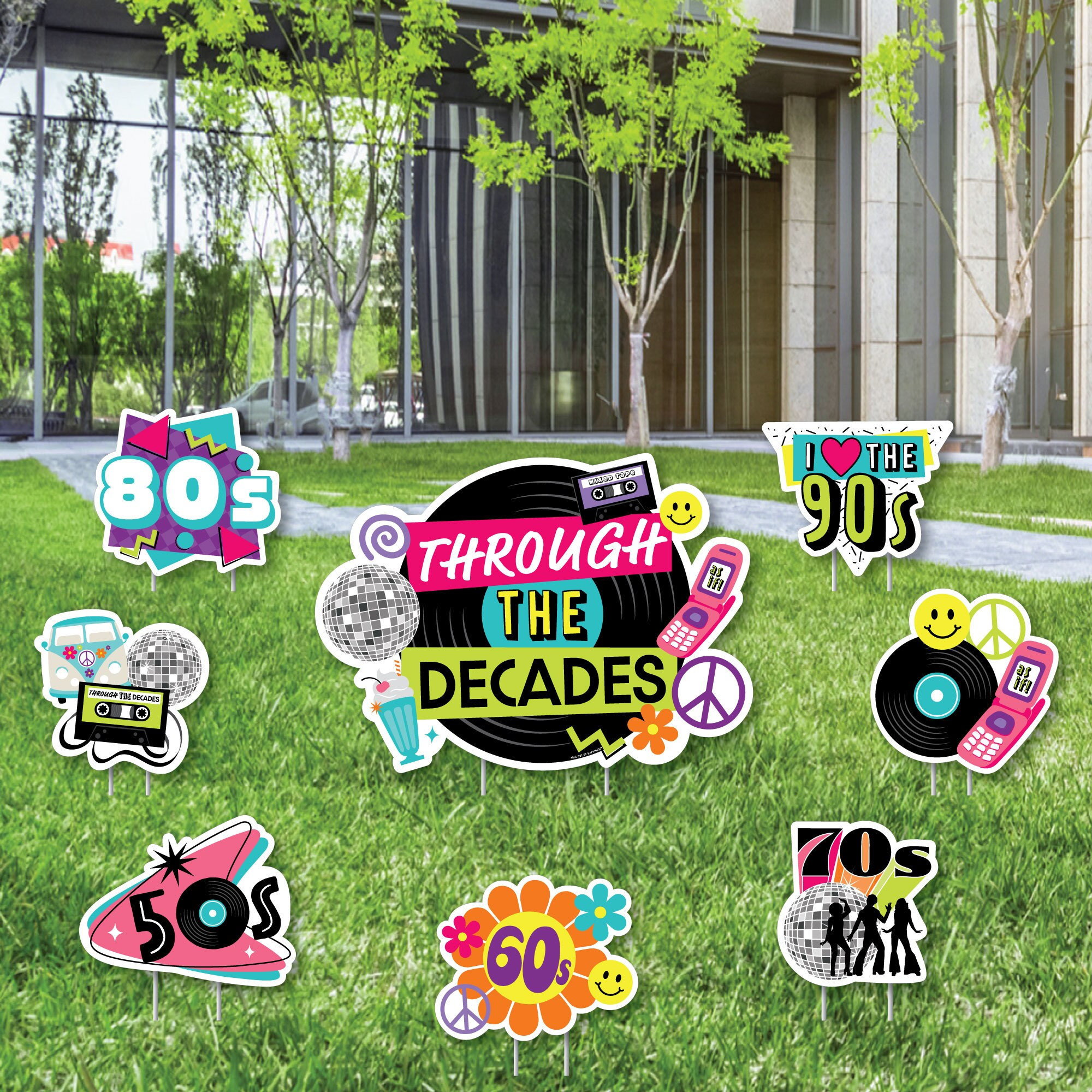 Through the Decades Yard Sign and Outdoor Lawn Decorations - Etsy