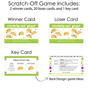 Taco ‘bout Fun - Mexican Fiesta Game Scratch off Cards - 22 Count - Etsy