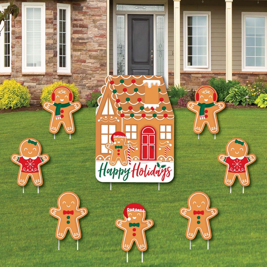 Gingerbread Christmas - Yard Sign and Outdoor Lawn Decorations ...