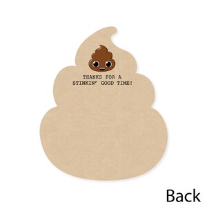 Party ’til You’re Pooped - Shaped Thank You Cards - Poop Emoji Party ...