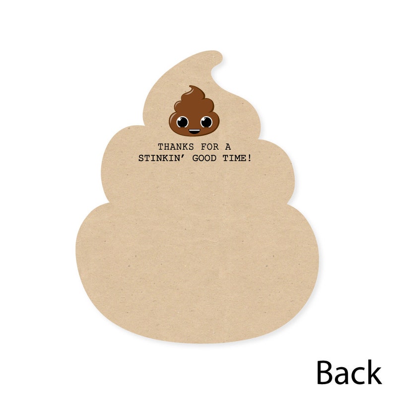 Party til Youre Pooped Shaped Thank You Cards Poop Emoji - Etsy
