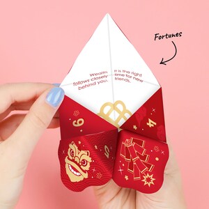 Lunar New Year - Cootie Catcher Game - Fortunes - Fortune Tellers - Set ...