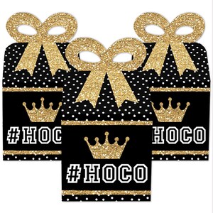 HOCO Dance - Square Favor Gift Boxes - Homecoming Bow Boxes - Set of 12 ...