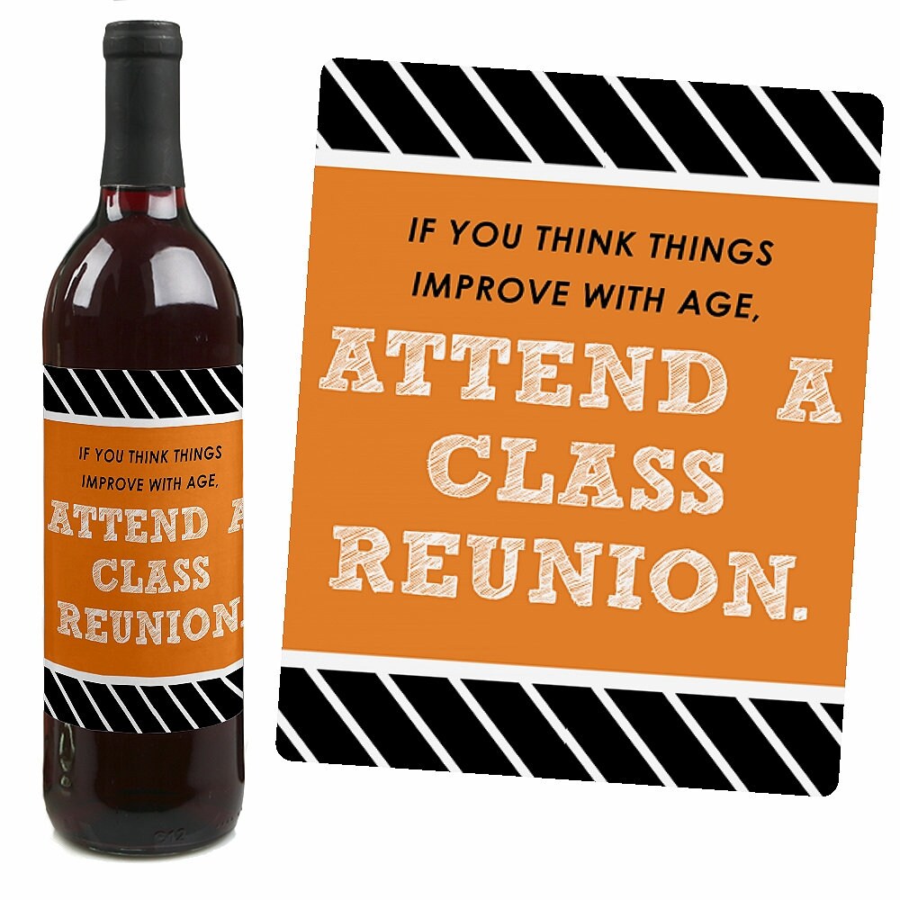 Class Reunion Wine Bottle Labels for School Parties and | Etsy