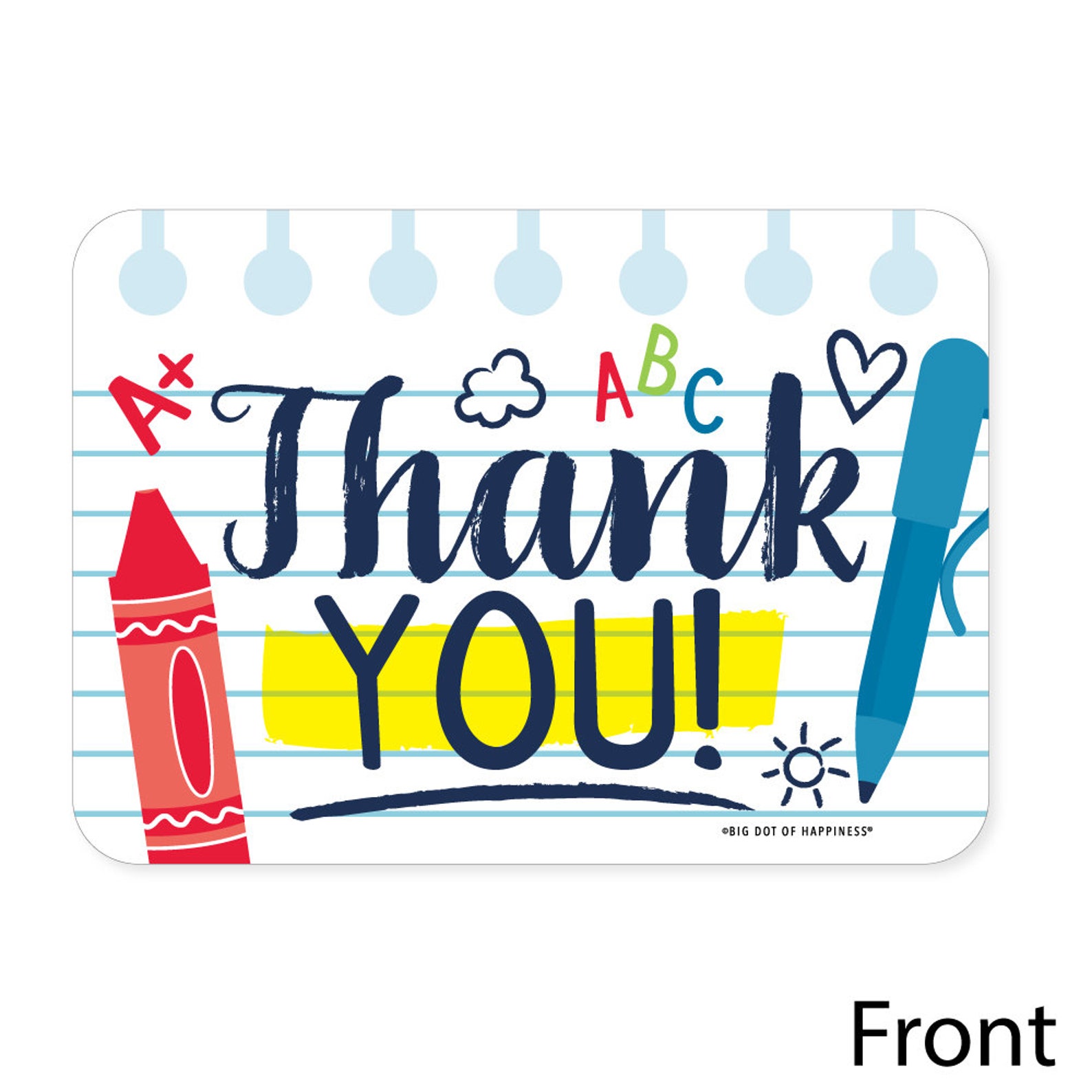 Back to School Shaped Thank You Cards First Day of School - Etsy