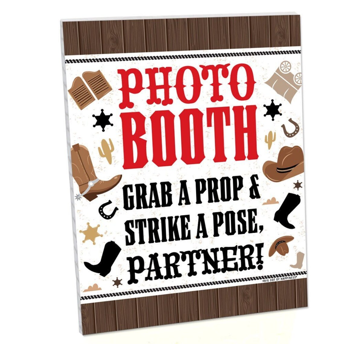 Western Hoedown Photo Booth Sign - Wild West Cowboy Party Decor ...